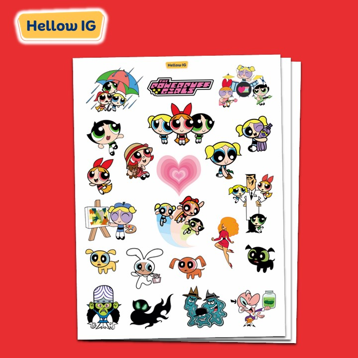 Powerpuff GIRLS STICKER CUTE POWERPUFF STICKER AESTHETIC NEWJEANS ...