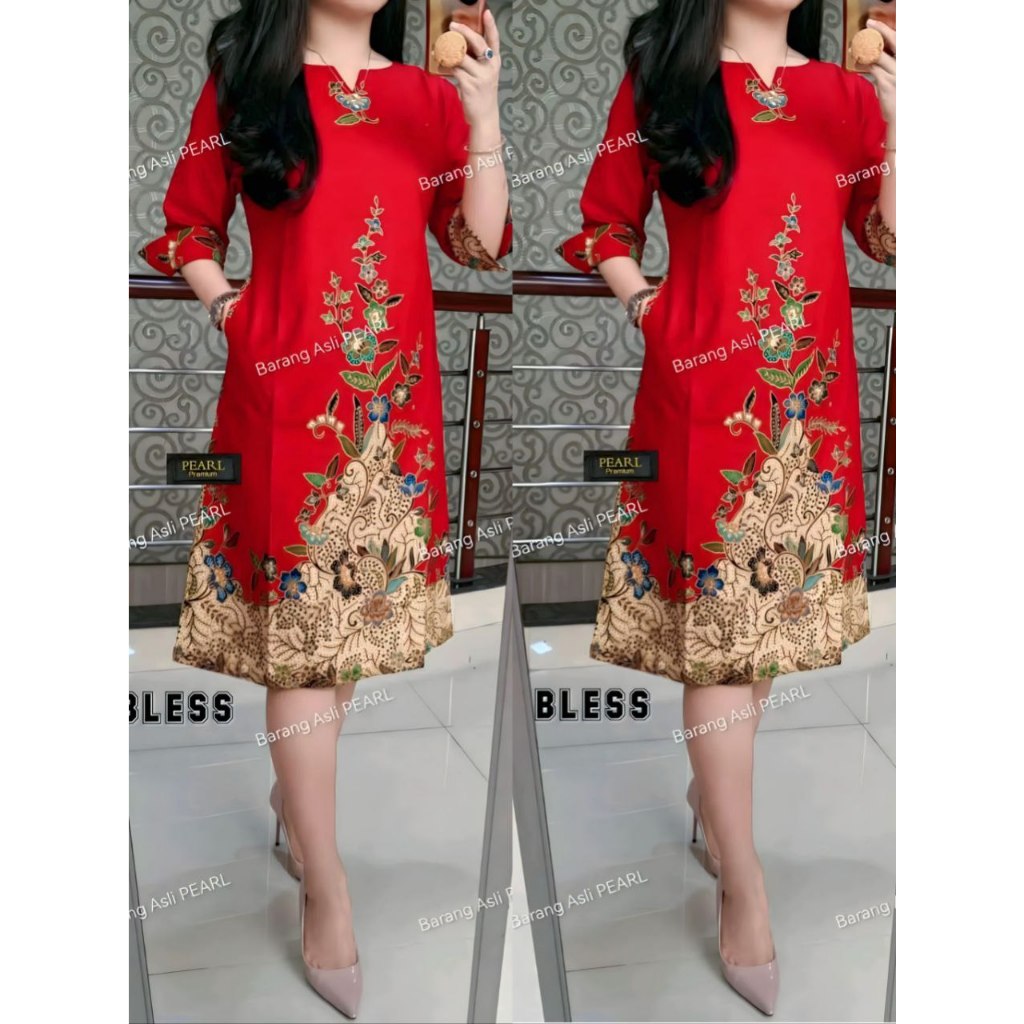 TRENDY BATIK DRESS BATIK TUNIC TOP FOR WOMEN NEW EDITIONS | Shopee ...