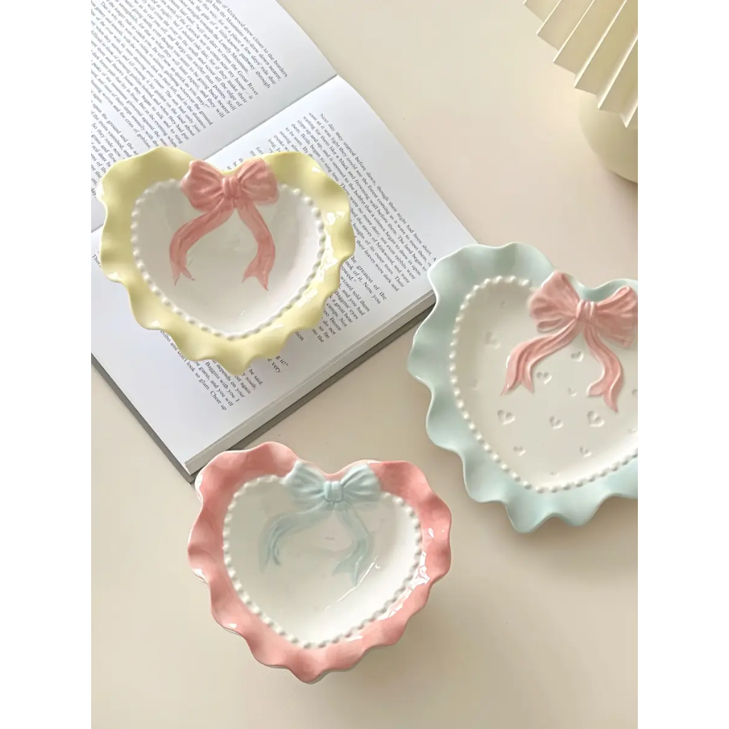 HEART SHAPE PLATE/Korean Style Aesthetic Plate/Vintage Plate/Korean ...