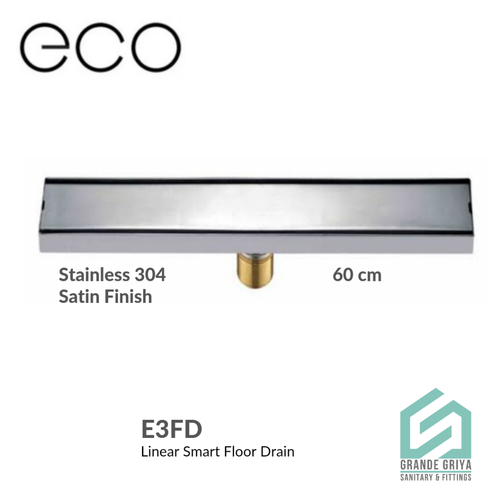 Eco Linear Smart Floor Drain Stainless Strainer Got 60 cm E3FD | Shopee ...