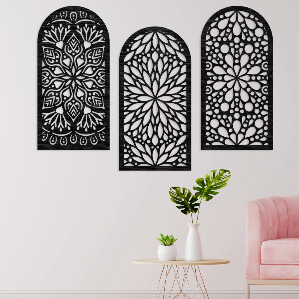 HIASAN DINDING Wall Decoration Mandala Wall Decoration Laser Cut ...