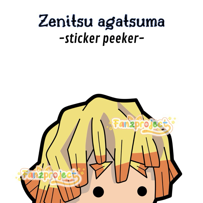 Sticker Peek ANIME ZENITSU AGATSUMA DEMON SLAYER (WATERPROOF) | Shopee ...