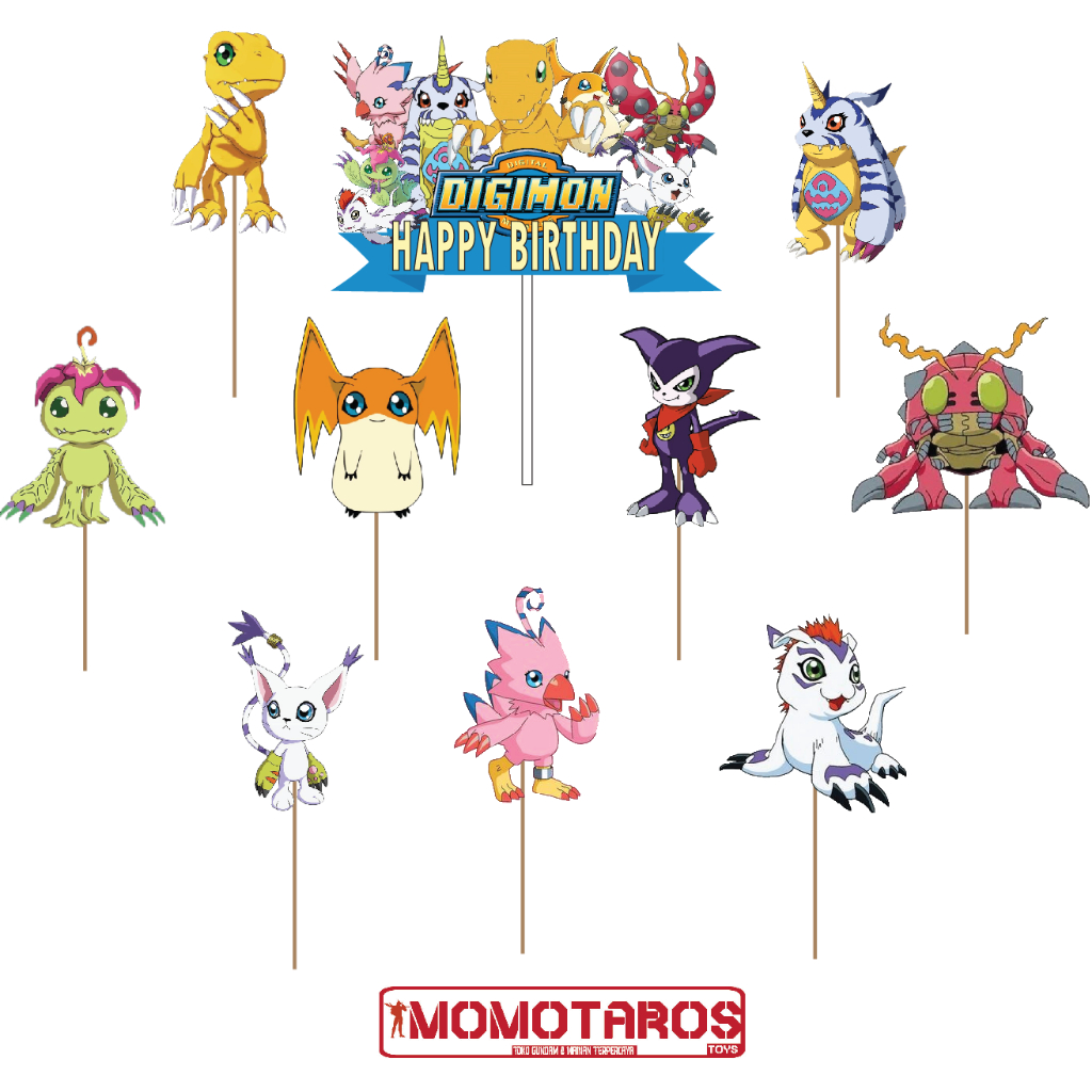 New DIgimon cake Topper contains 10 pcs | Shopee Singapore