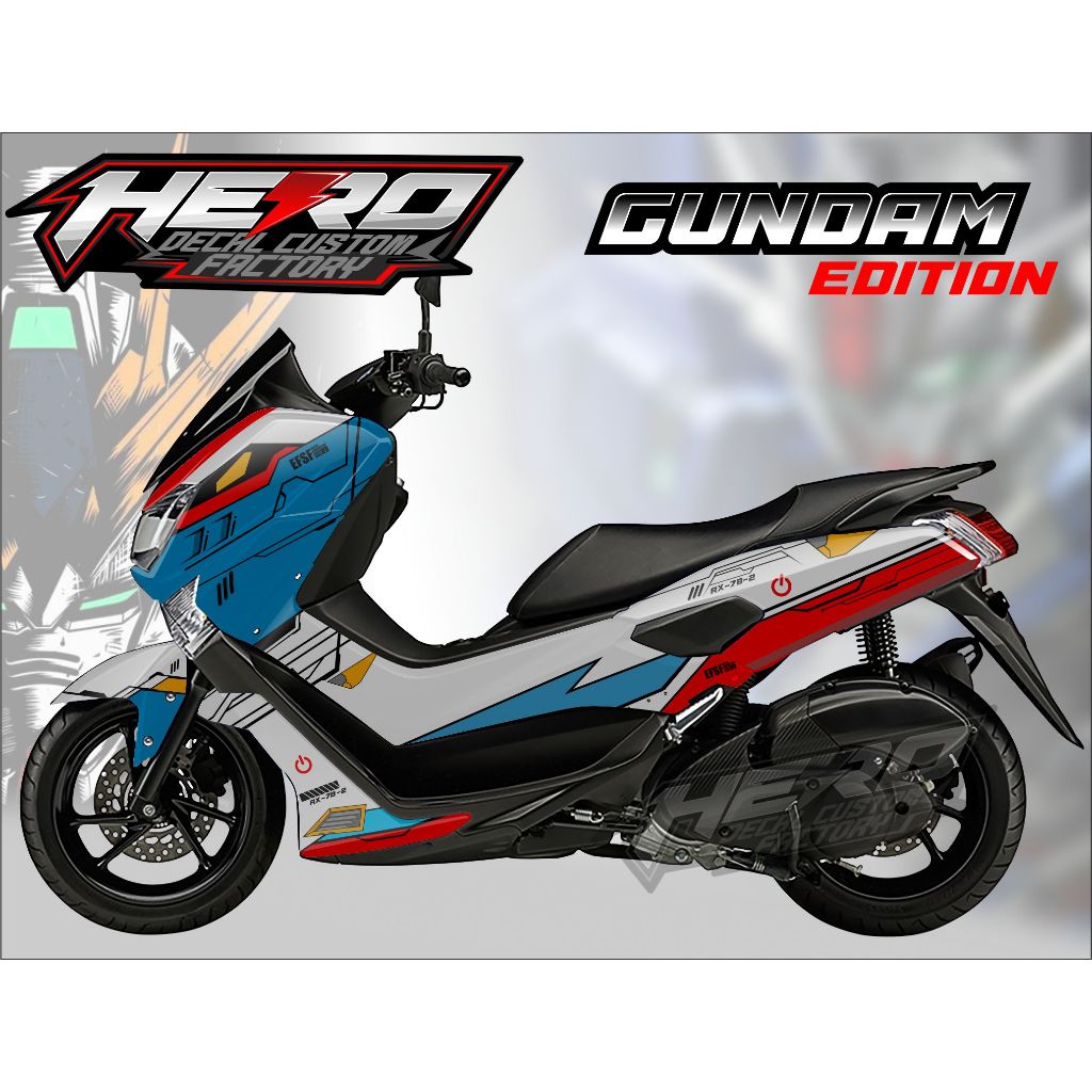 LATEST NMAX GUNDAM EDITION DECAL - PREMIUM NMAX GUNDAM EDITION STICKER ...