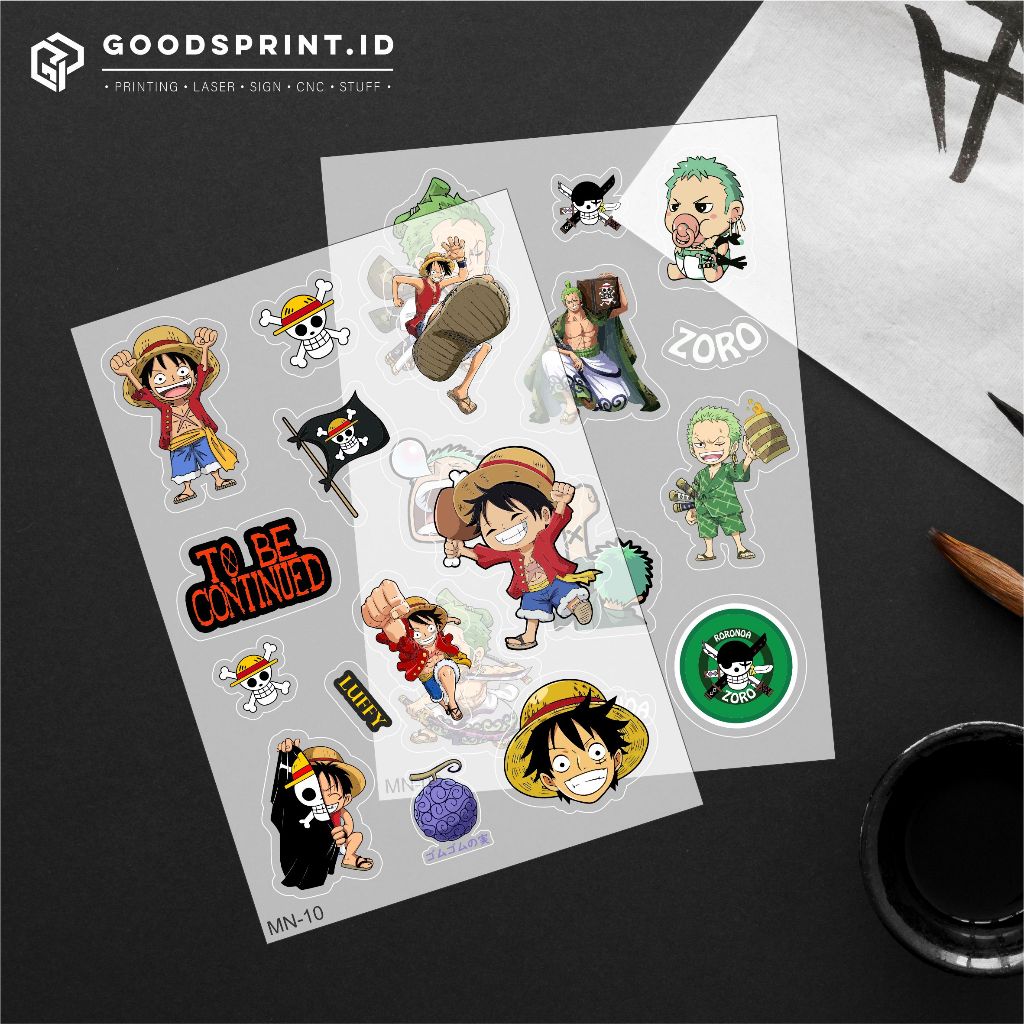 Sticker Pack One Piece Sticker Sheet A6 Luffy Sticker Zoro Transparent ...