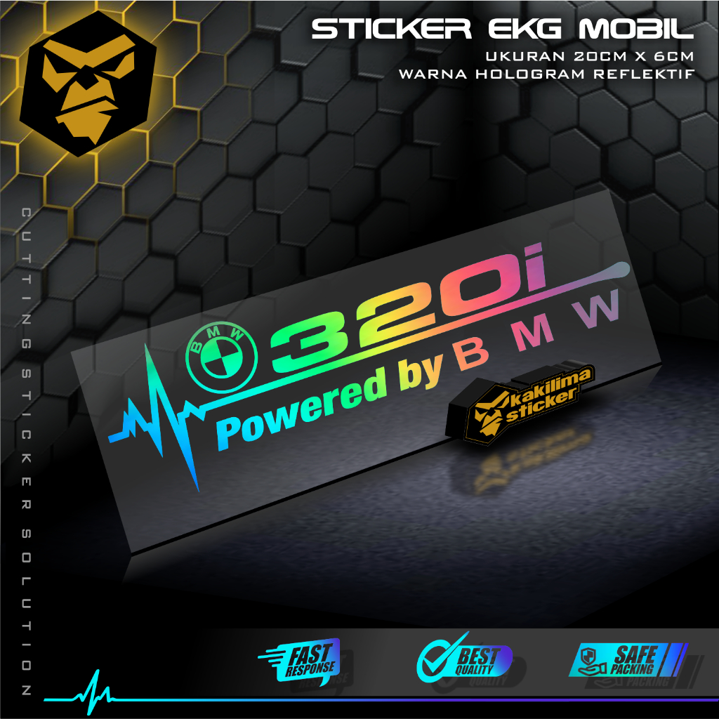 Bmw Car Logo ECG Sticker. 320i, 325i,330i,520i. Car brand and type Logo ...