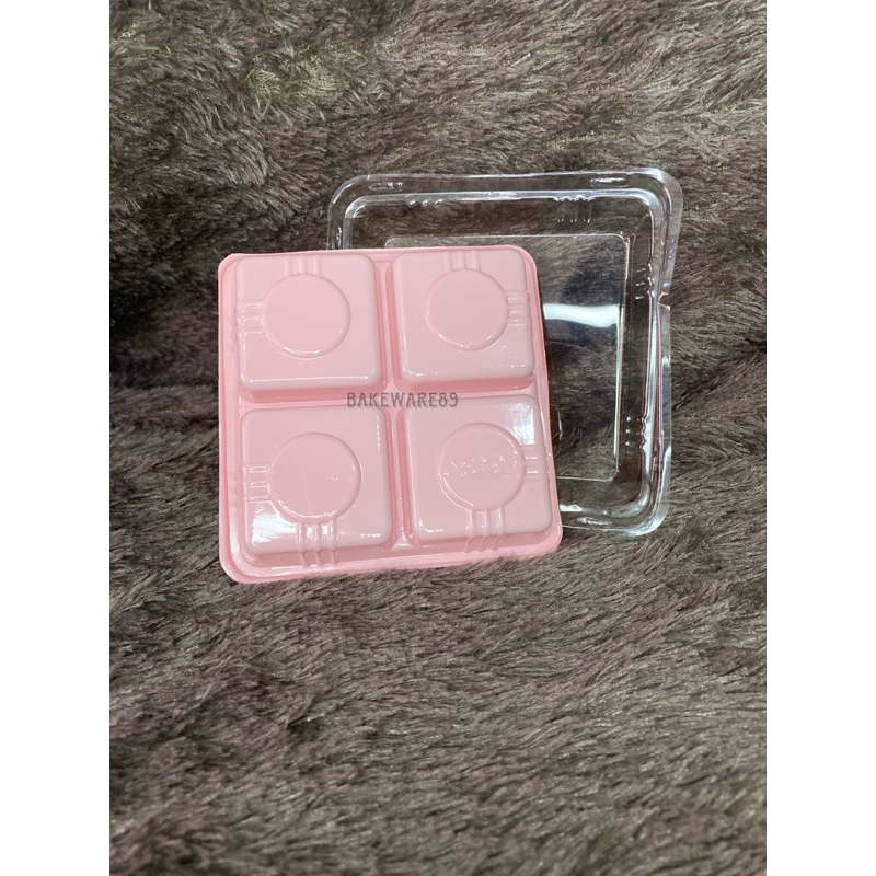 Mini Mika Pudding Tray 4 compartments + Lid Mika Mochi Pudding Super ...