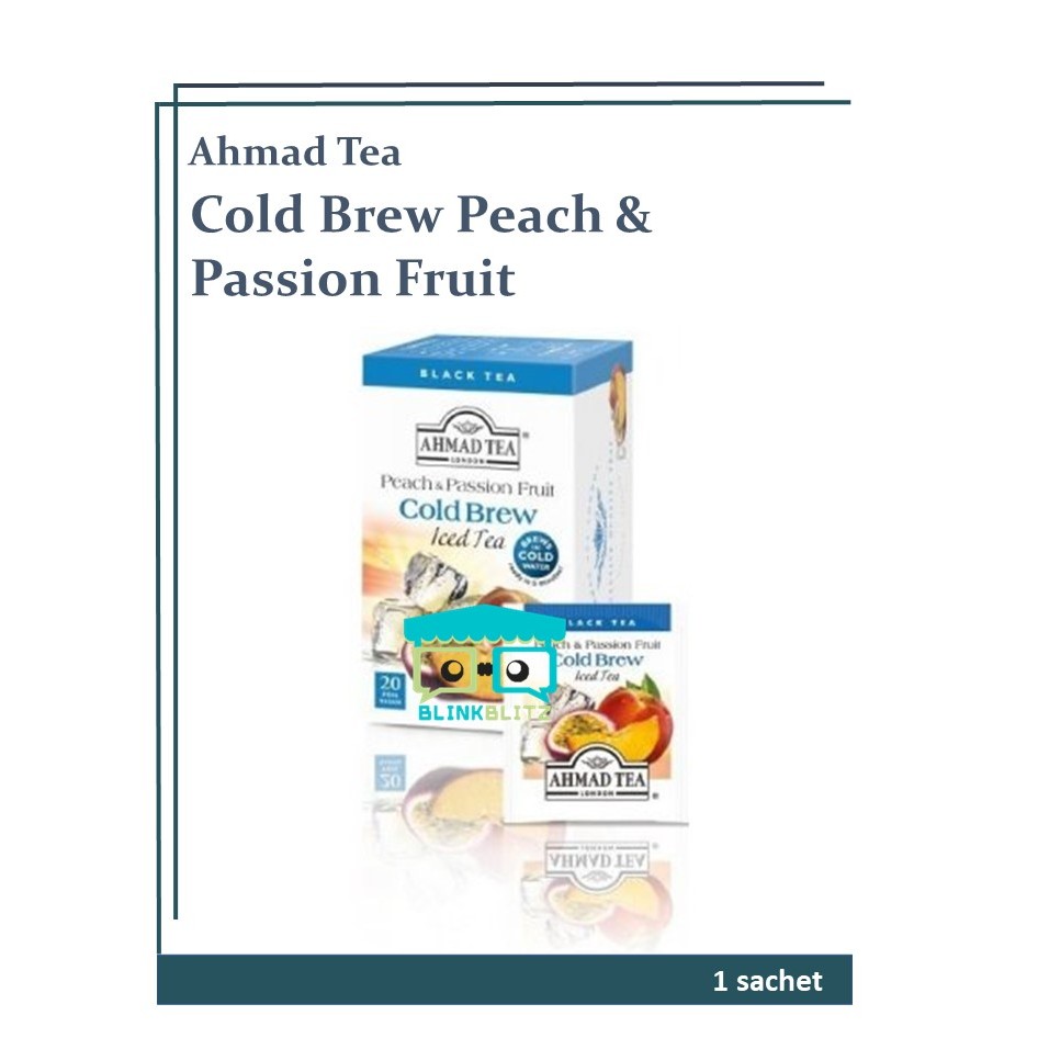 HIJAU Sachet Ahmad Tea London Green Tea COLD BREW PEACH & PASSION FRUIT ...