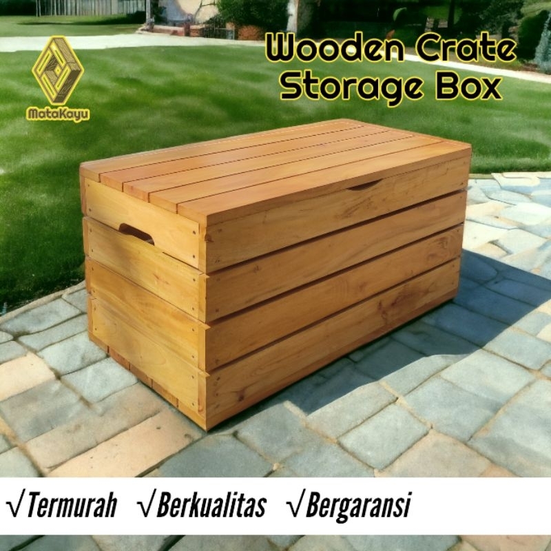 KAYU Wooden crate Lid Wooden crate storage box storage box 80x40x40-45 ...