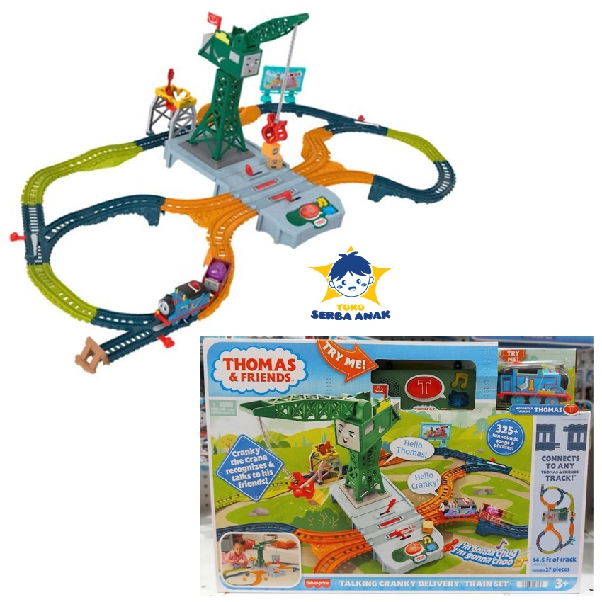 Thomas & Friends Talking Cranky Delivery Train Set Track Motorized Train Thomas ORIGINAL ...