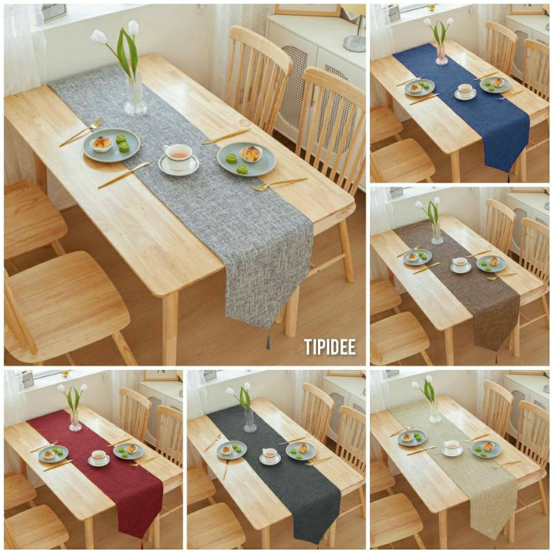 TIPIDEE - Plain Premium Table Cloth / Table Runner | Shopee Singapore