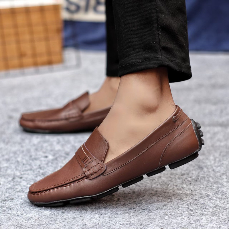 Cool original genuine leather men's sloping shoes, latest fashion ...
