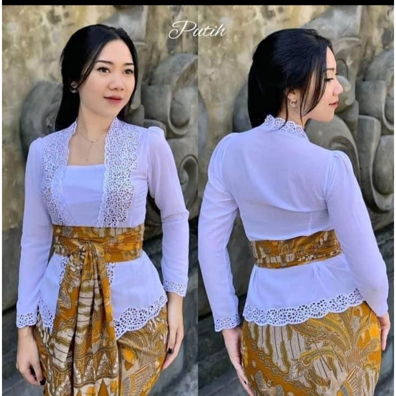 The kebaya is embroidered A2 || Modern Balinese Kebaya || Contemporary ...