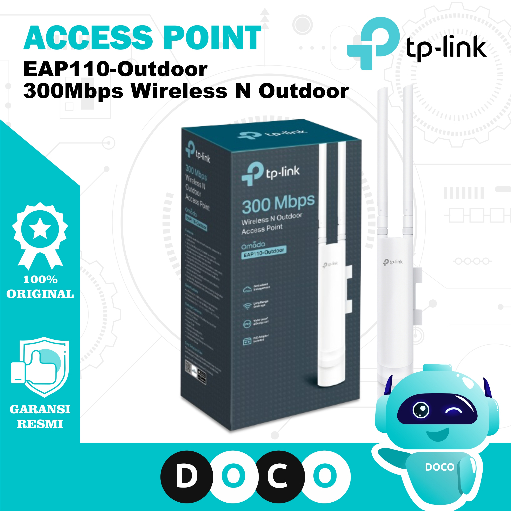 Tp-link Access Point EAP110 Outdoor 300Mbps Wireless N Outdoor WLAN ...