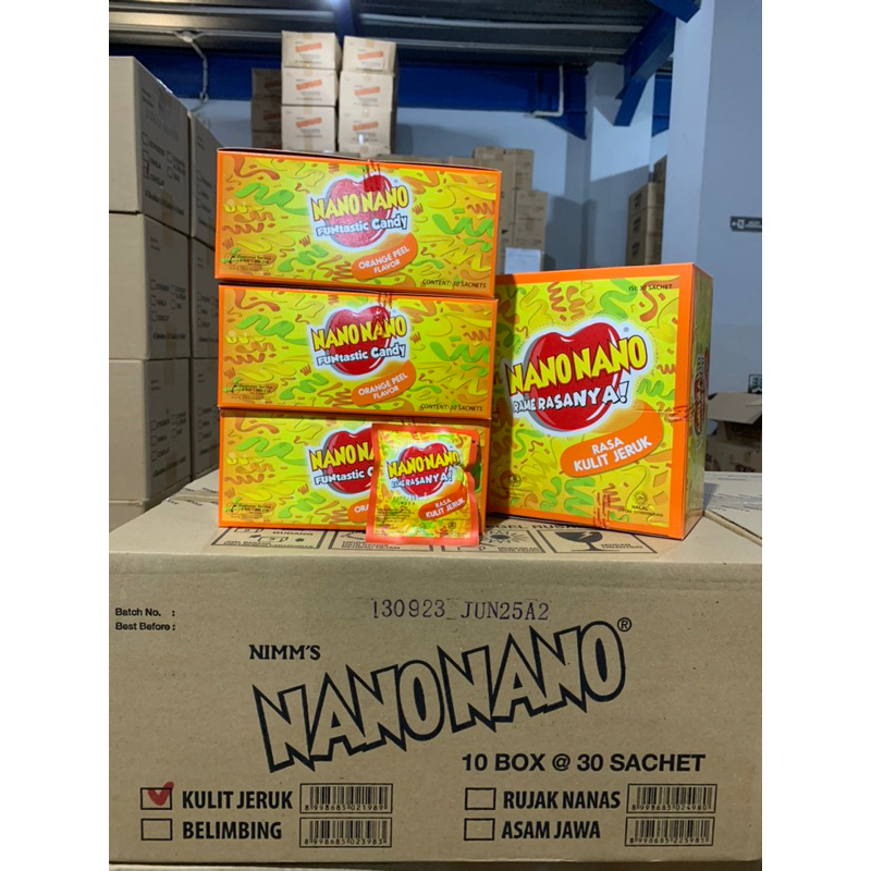 Orange Skin Flavored Nano Nano Candy. 1 box contains 30 packs | Shopee ...