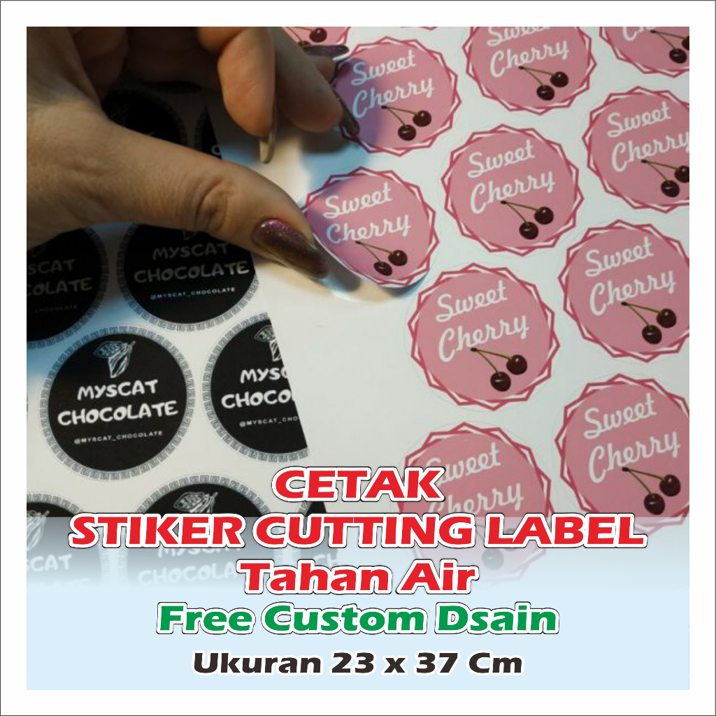 Print Sticker label CUTTING Waterproof PINYL Sticker label Sticker Food ...