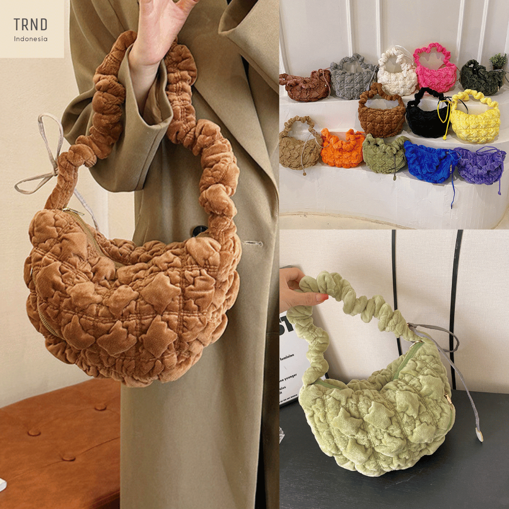 Carlyn Sling Bag VELVET Tas Carlyn Bag Korea Import Puffy Cozy Jennie ...