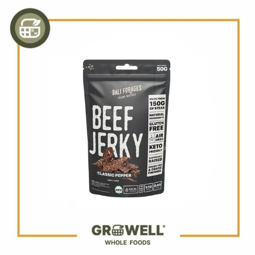 Bali FORAGES PRM BEEF JERKY CLASSIC PEPPER 50GR | Shopee Singapore