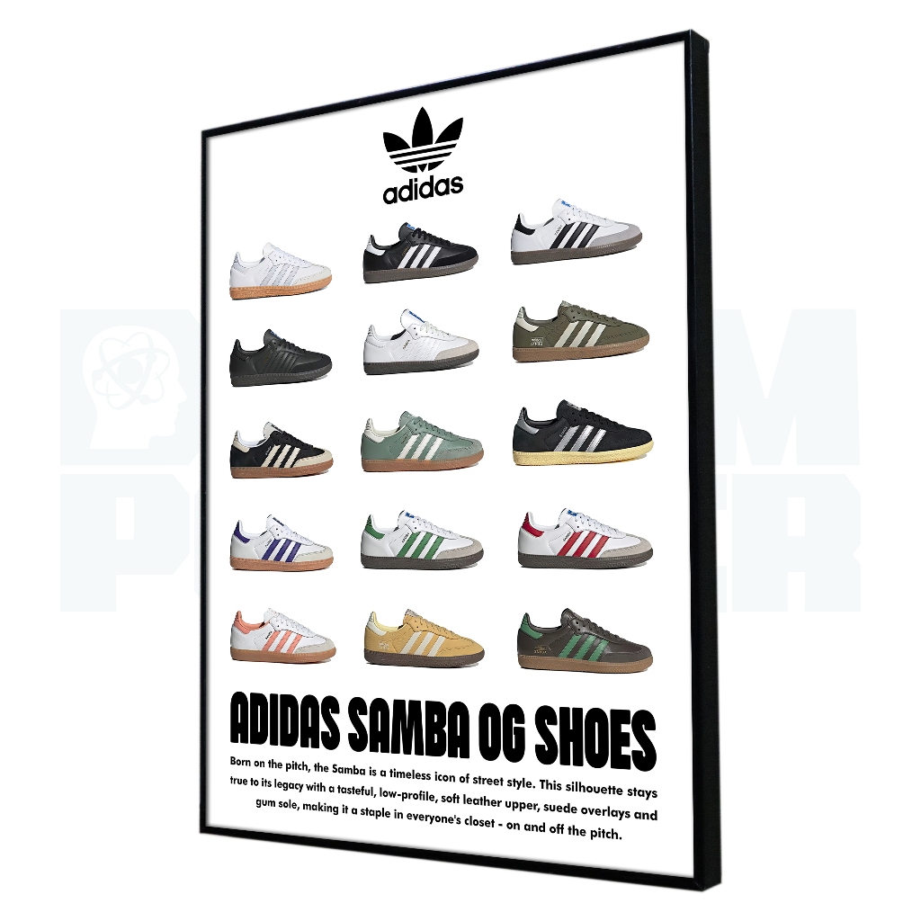 Adidas Hypebeast Poster - Adidas OG Shoes Frameblock Wall Decoration ...