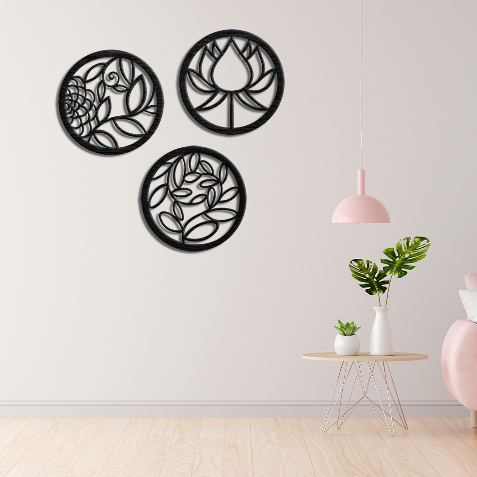 HIASAN DINDING KAYU Wooden Wall Decoration Wall Decor Aesthetic Home ...