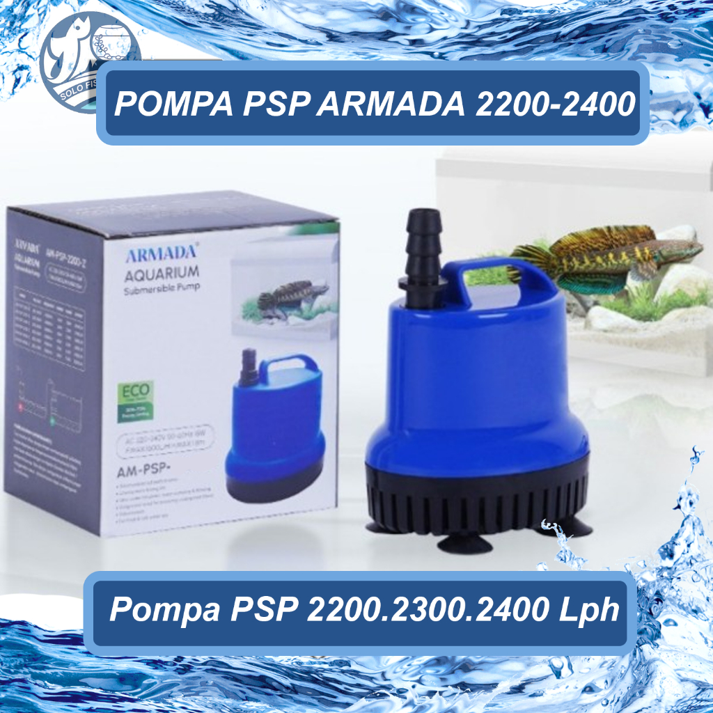 MESIN Psp Low Watt Aquarium Filter Submersible Pump - Power Head Koi ...
