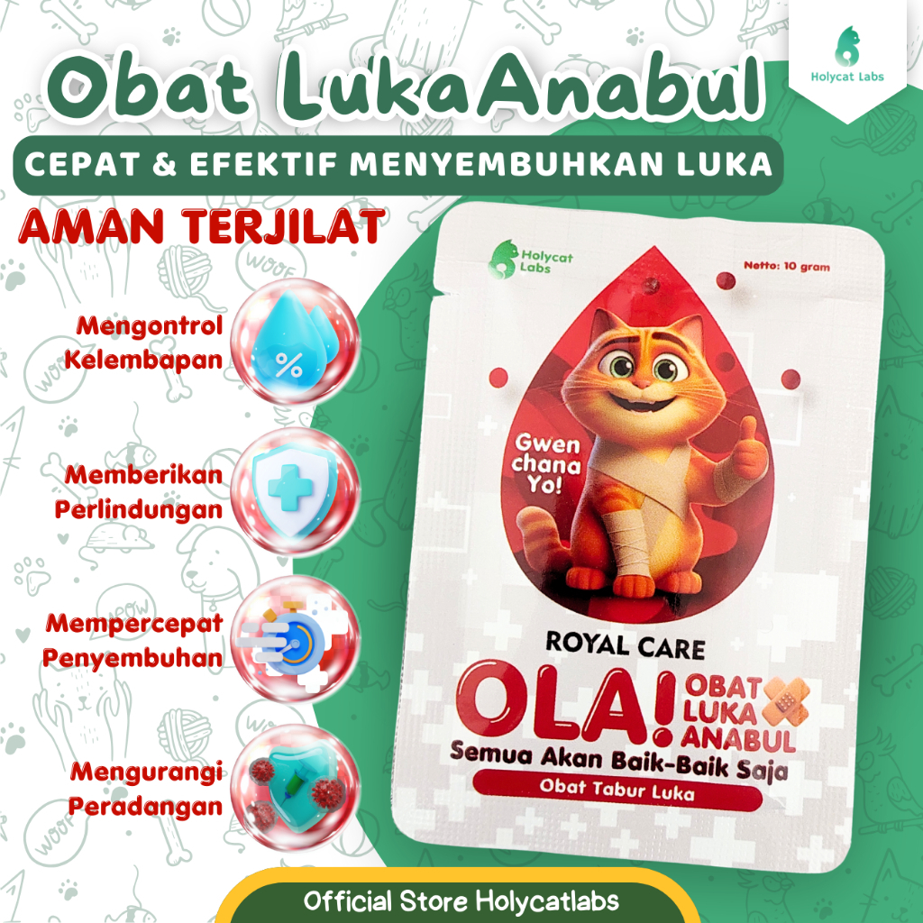 Royal Care OLA Sachet 10gr - Cat Open Wound Powder Medicine - Cat ...