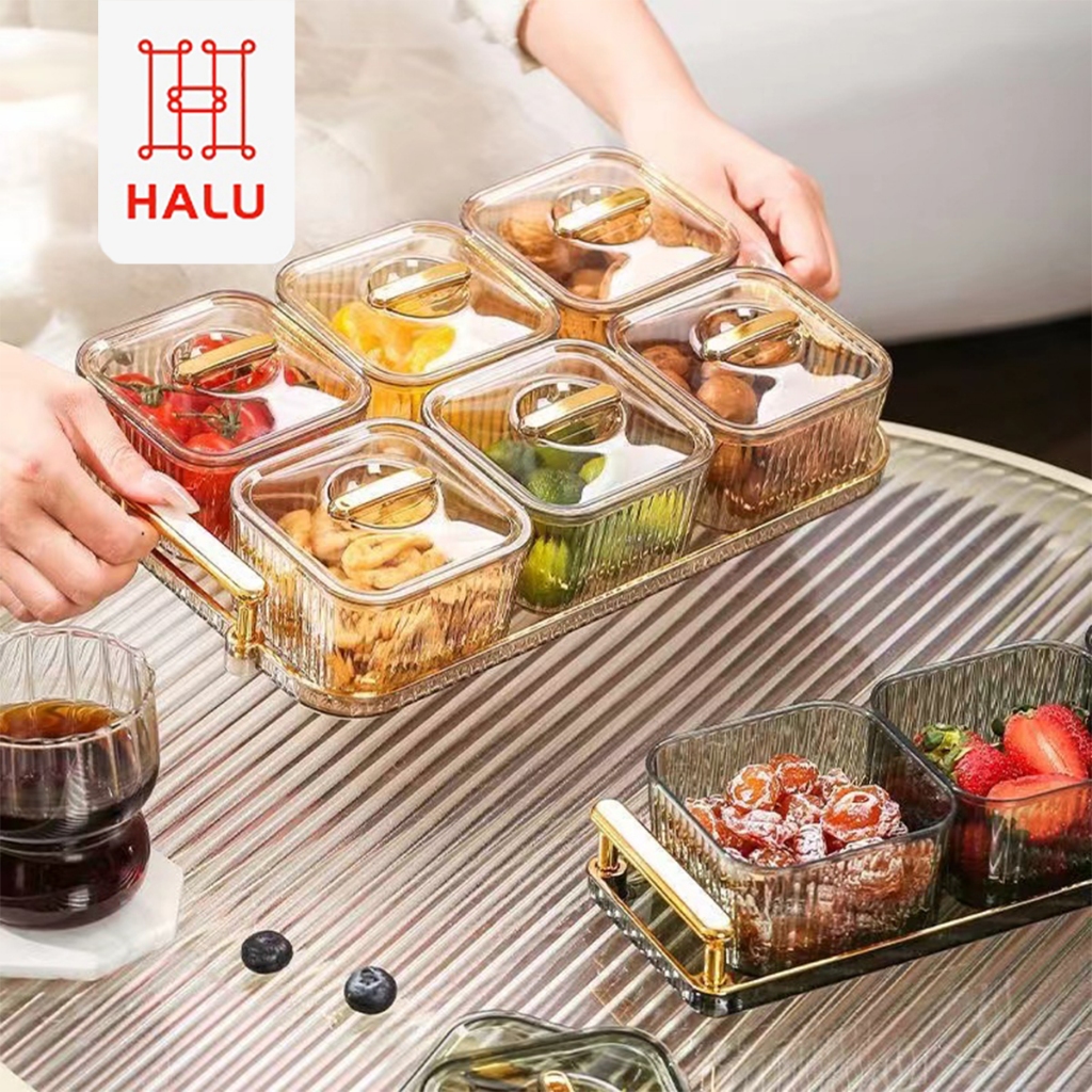 Halu Tray Jar Snack/Food/Candy Box Container Snack Hari Raya Jar HSB663 ...