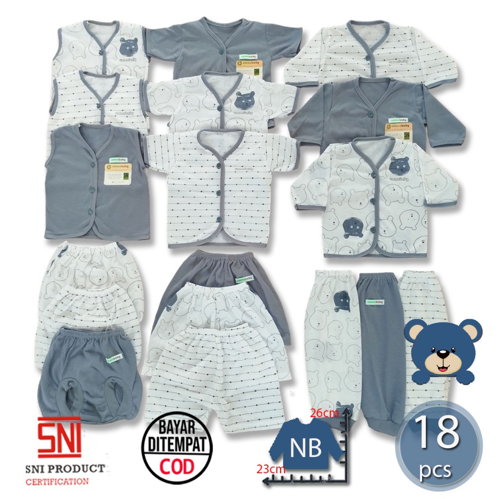 Ummababyshop 18 Pcs BIRTH PACKAGE BABY CLOTHES SET DOZENS SHORT LENGTH ...