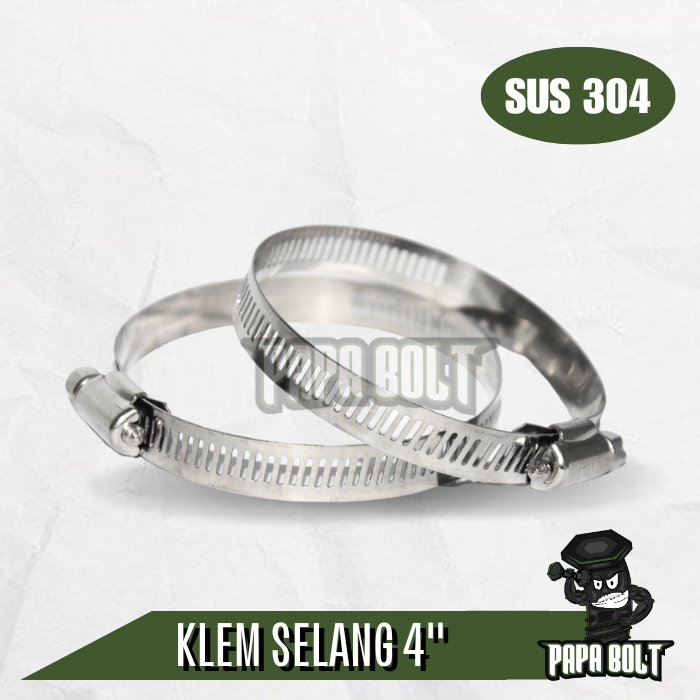 SS304 Stainless Hose Clamp 4" / 4 Inch Hose Clamp | Shopee Singapore