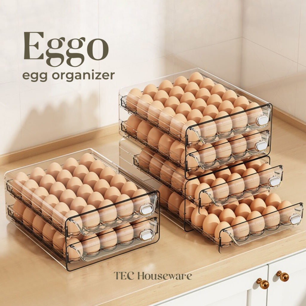 Maehwa 190 Egg Organizer Egg Storage Box Tiered Egg Storage Drawer ...