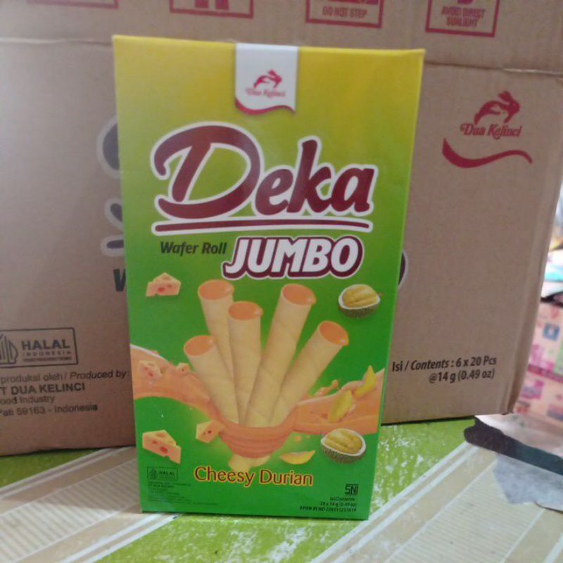 Deka Jumbo durian wafer roll contains 20 pcs | Shopee Singapore