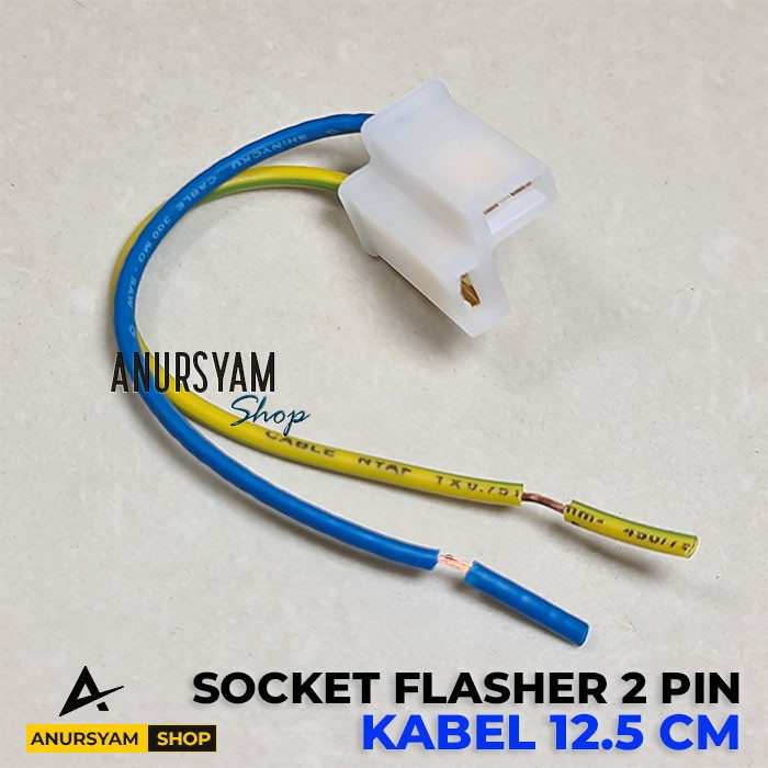 12,5 cm Cable Turn Signal Flasher Socket / 2 Pin Universal Flasher ...