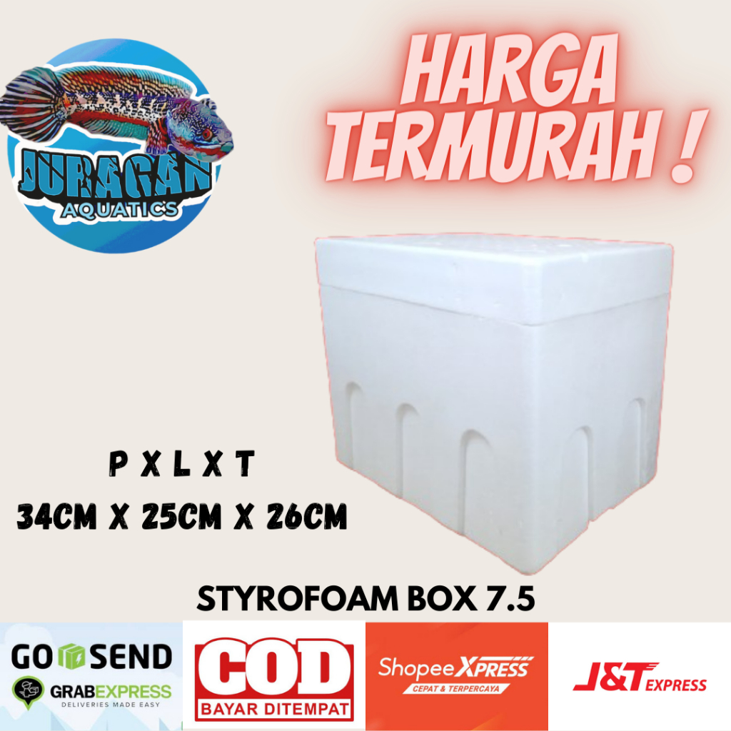 Styrofoam Box 7.5 kg - Styrofoam Box Packing - Storage Box - Styrofoam ...