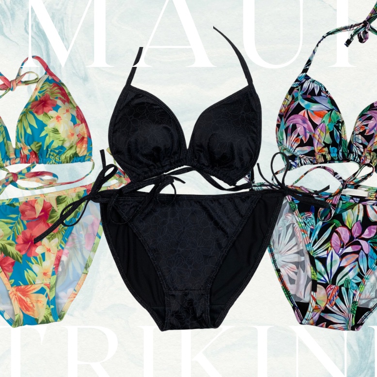 Ready BEACHBOSSES Maui Trikini 2 Bikini Set Swimsuit Plain Bikini ...