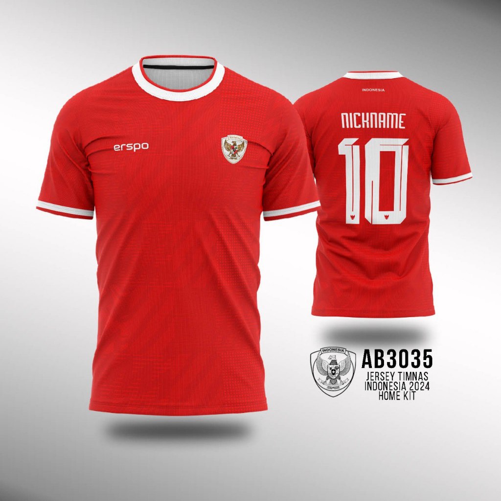 Indonesian National Team Football Jersey Tops 2024 Home | Shopee Singapore