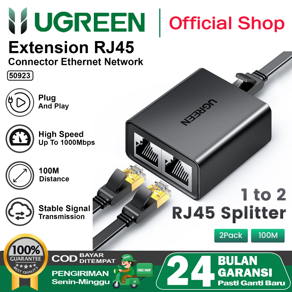 Ugreen Barrel RJ45 Anti-Lightning RJ45 Lan Cable Connection Connector ...