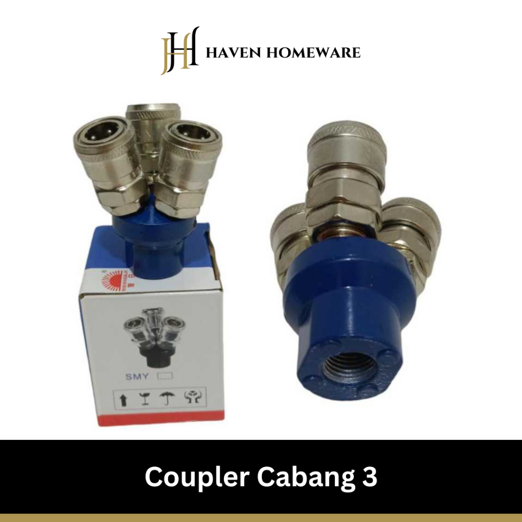 Quick Coupling Branch Coupler Coupler 3 way Compressor Connection ...