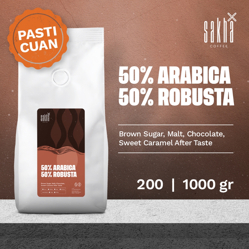 Economical 50% ARABICA Coffee Beans Espresso Blend By Sakha Coffee ...