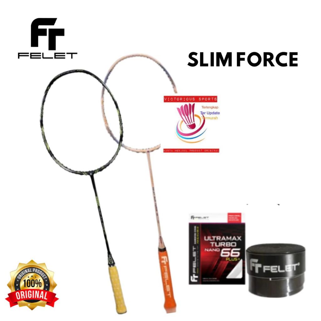 Felet BADMINTON BADMINTON Racket FELET SLIM FORCE 10 ORIGINAL | Shopee ...