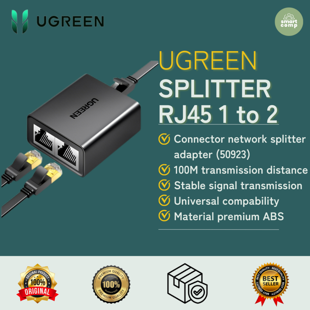 Ugreen Splitter RJ45 Ethernet Connector Network LAN Adapter 50923 ...