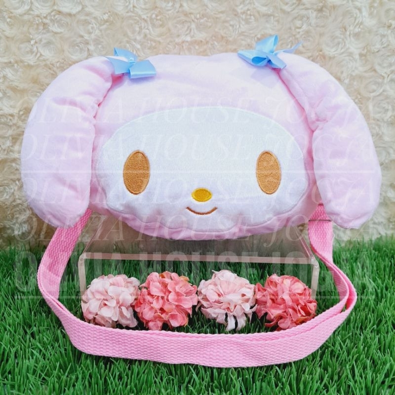 My Melody Head Sling Bag Satin Ribbon My Melody Pink Sling Bag My ...