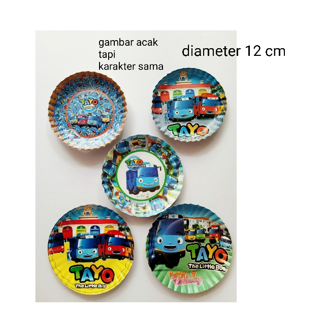 Birthday Paper Plate Round Shape 10 Sheets Tayo the little bus ...