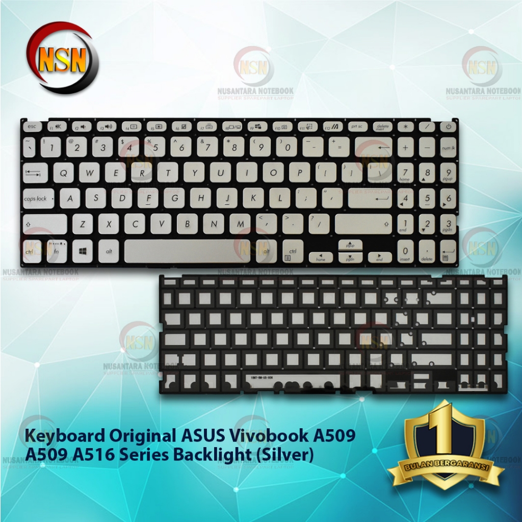 Original ASUS Vivobook A509 A516 Backlight Laptop Keyboard (Silver ...