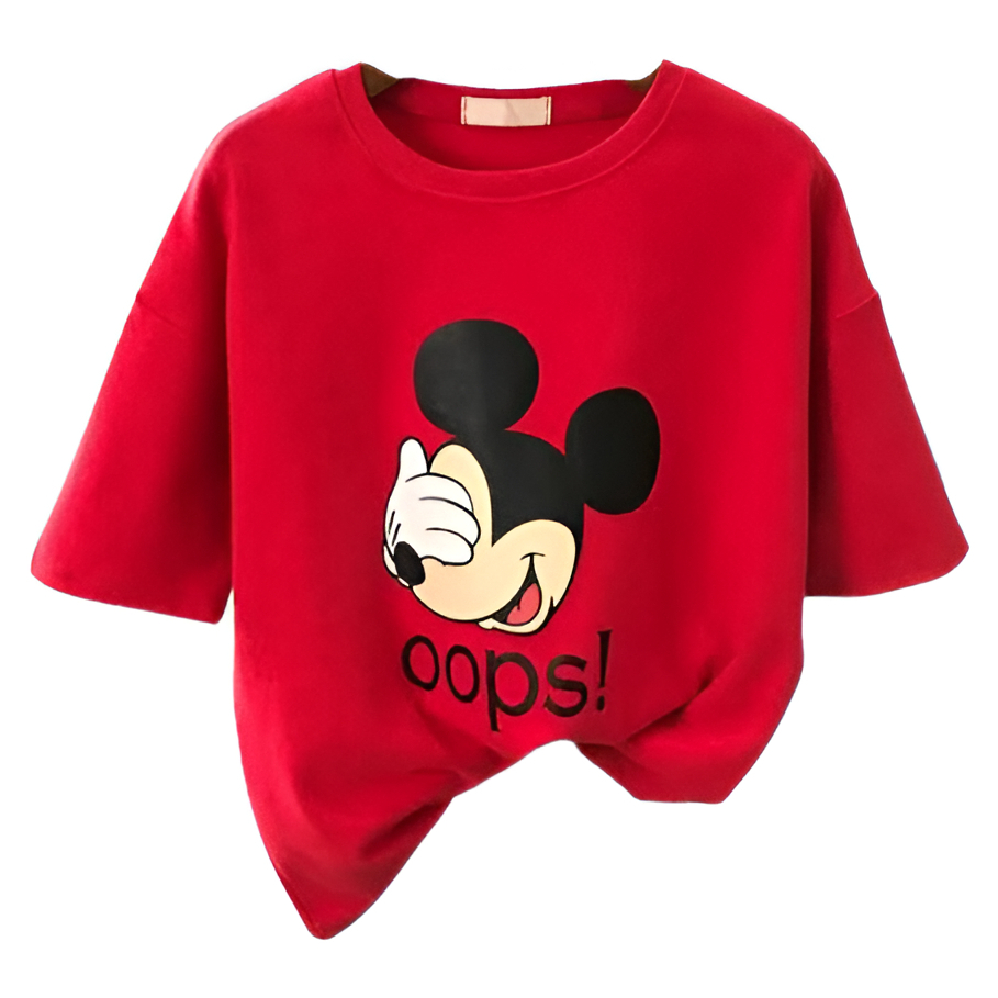 Lsh Kaos Tshirt Mickey Mouse Head Oops Material Cotton Combed 30s ...