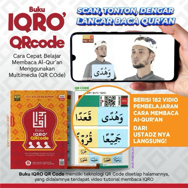 New! 2024 QRCODE MILLENNIAL EDITION IQRO BOOK HOW TO QUICKLY LEARN TO ...