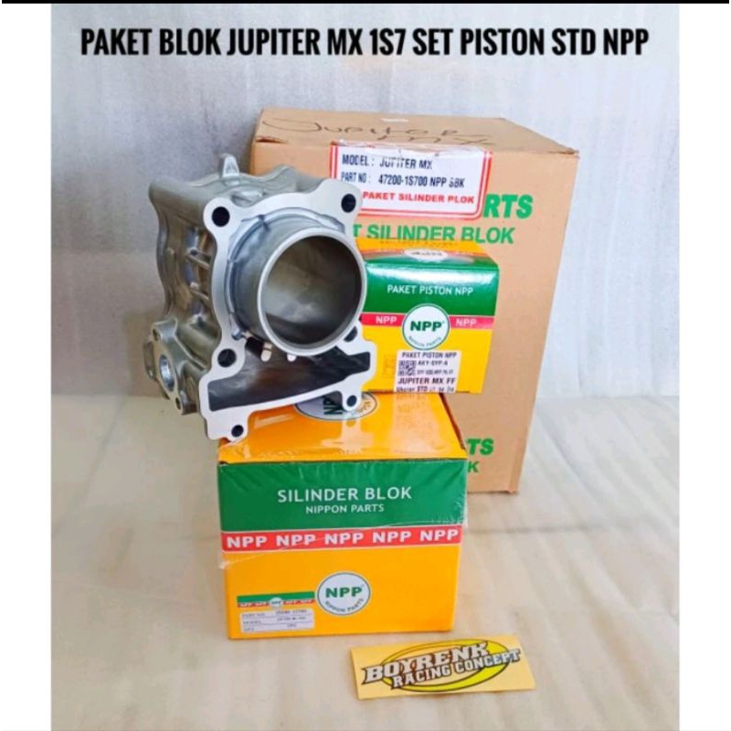 Block BORING SEHER SET JUPITER MX 1ST SET PISTON STD NPP- BOYRENK ...