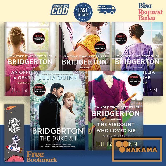 Bridgerton (8 book series) by Julia Quinn (English Version) | Shopee ...