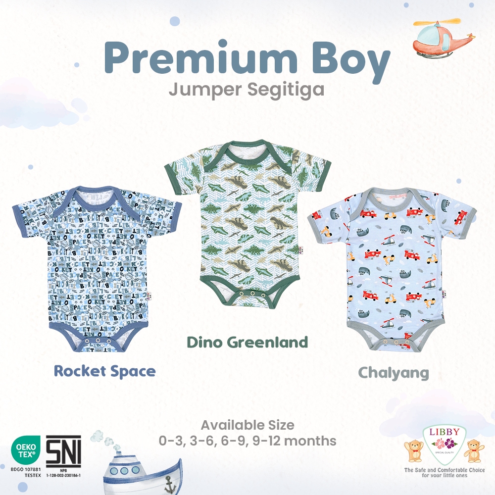 Libby Baby Premium Jumper Triangle Motif Boy Boy Boy Cute Smooth ...