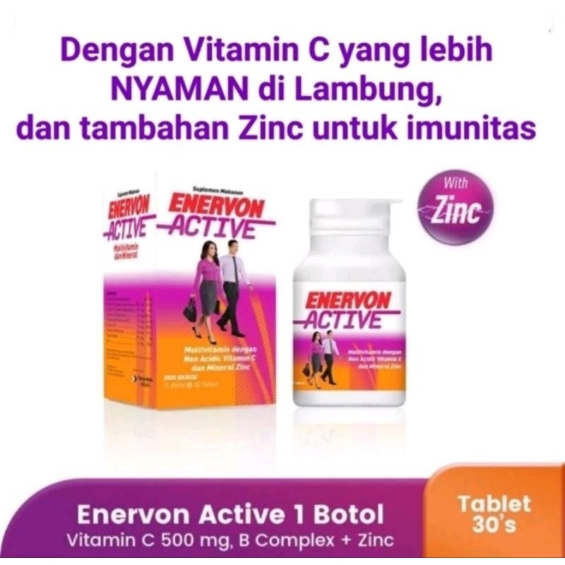 Enervon Active Multivitamin & Mineral 30 Tablets | Shopee Singapore