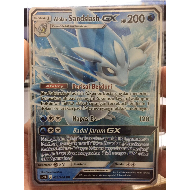 POKEMON CARD GLOLAN SANDSLASH GX RR INDONESIA HOLO | Shopee Singapore